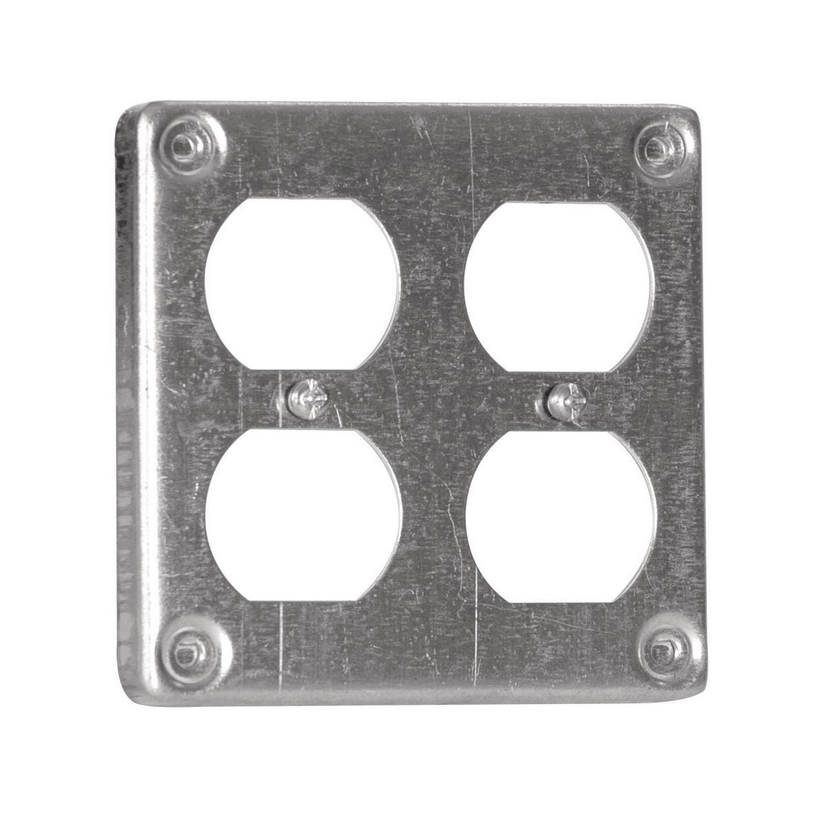 HUBBELL 8371 4 in. Square Surface Cover, 3/8 in., 4.6 cu. in., For Two ...
