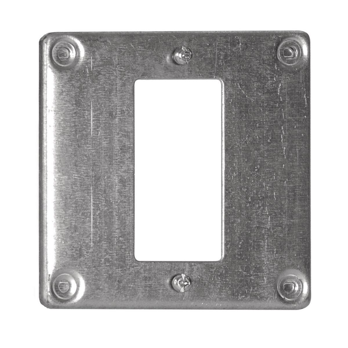 HUBBELL 8372 4 in. Square Surface Cover, 3/8 in., 4.6 cu. in., for 1 G ...
